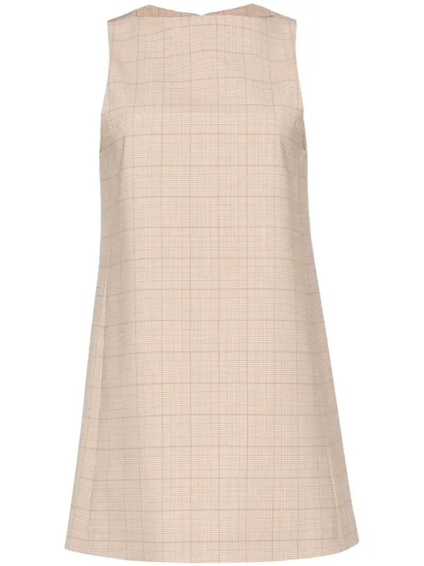 chinese dress ladies Cartmel Check Maxi Dress Black / Cream Curve