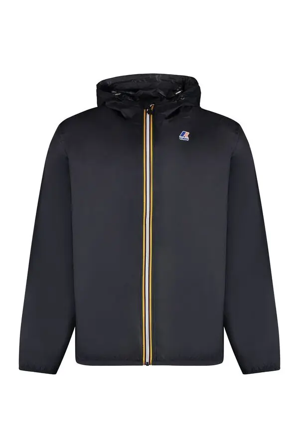 K-WAY Claude Hooded Nylon Jacket - Black