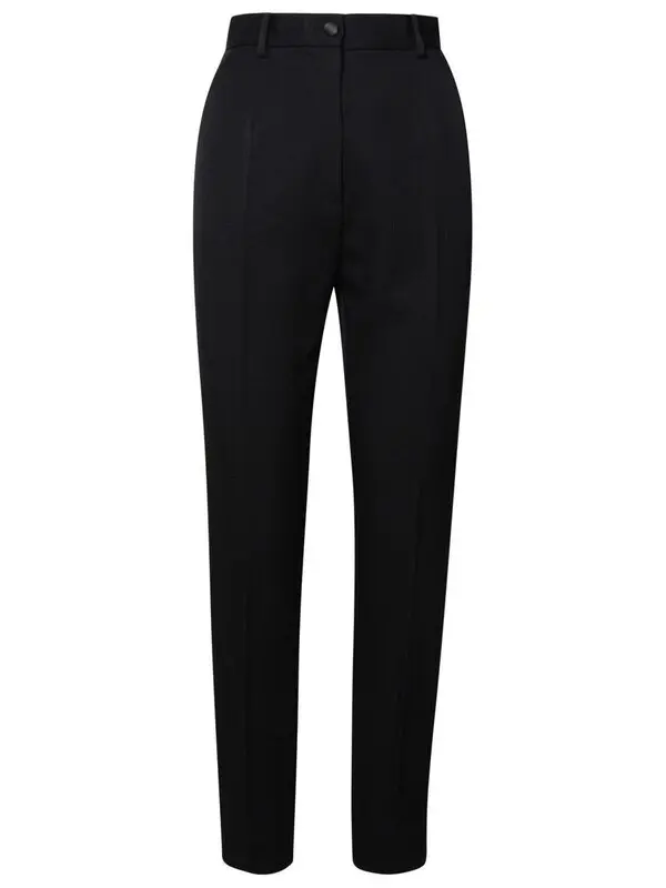 Dolce & Gabbana Straight Virgin Wool Blend Trousers