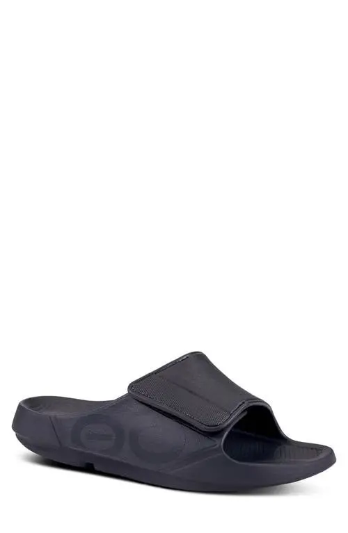 OOFOS Ooahh Sport Flex Slide Sandal - Matte Black