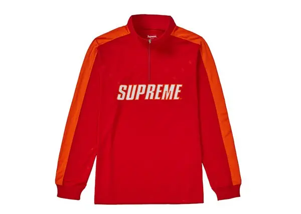 Supreme Track Half Zip Pullover - Red