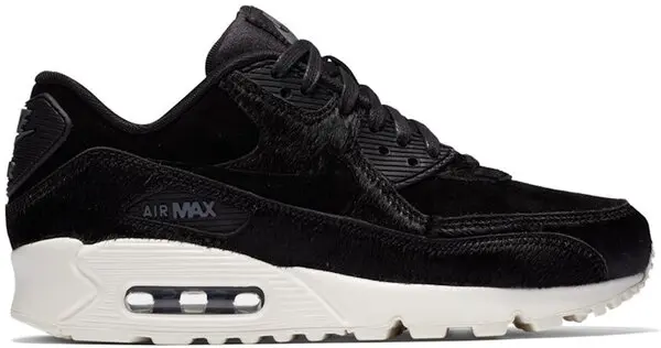 Nike Air Max 90 Lx Pony Hair Sneakers - Black/dark Grey