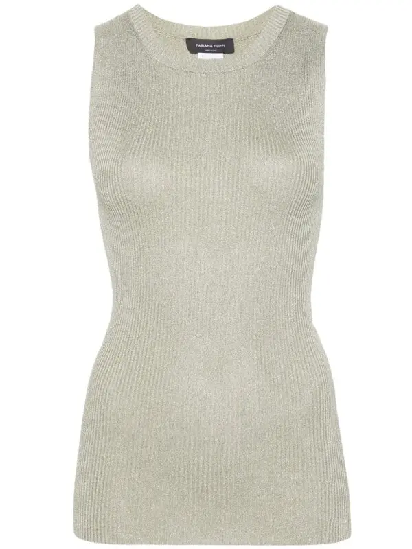 Fabiana Filippi Ribbed-knit Tank Top - Green