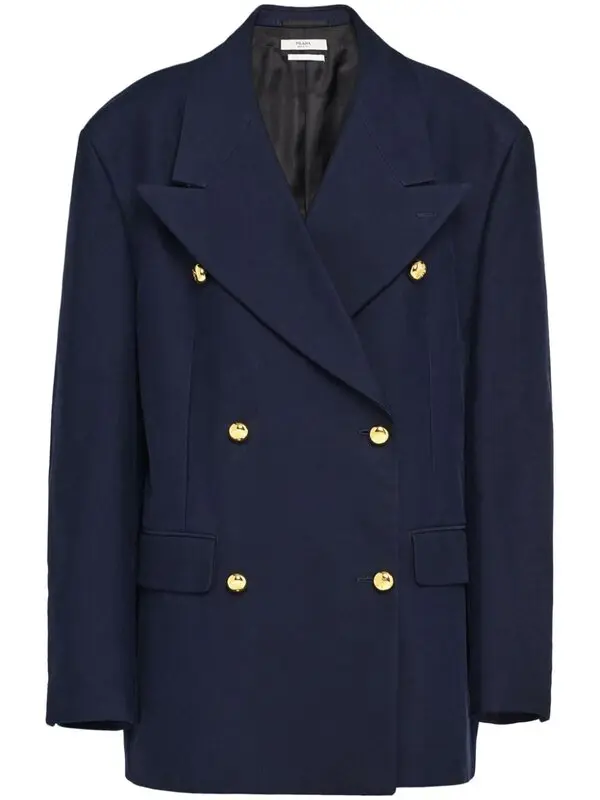 Prada Double-breasted Cotton Blazer