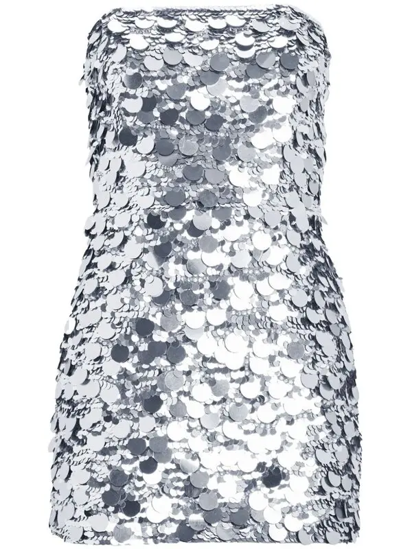 Retrofete Nolia Sequin-embellished Mini Dress - Silver