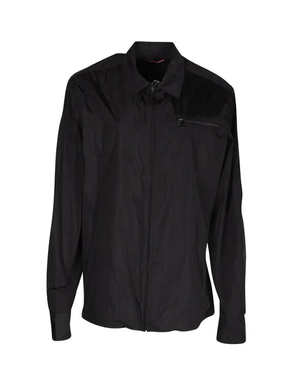 Buy Prada Linea Rossa Nylon Zip Up Jacket - Black At 58% Off | Editorialist