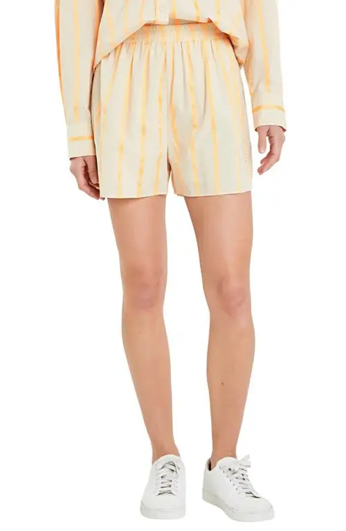 English Factory Tape Stripe Cotton Shorts