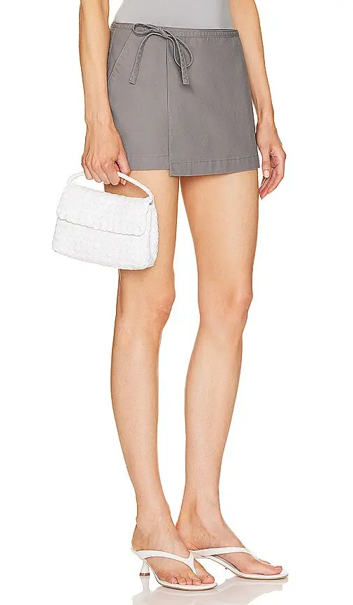 HELSA Workwear Apron Mini Skirt - Dark Grey