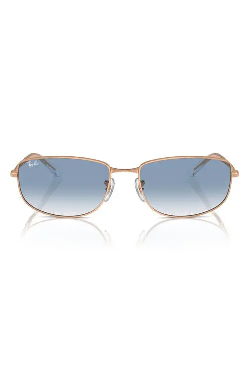 Ray-ban 59mm Oval Sunglasses - Rose Gold