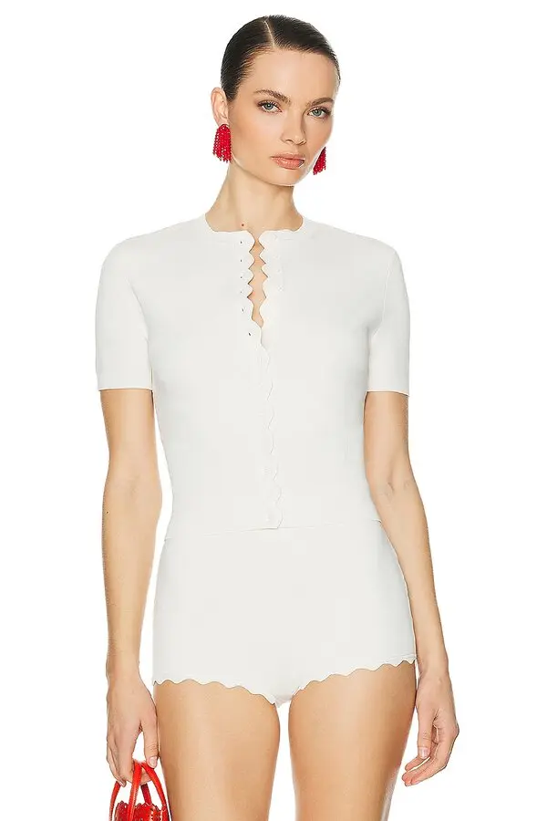 HELSA Elvira Cardigan Top - Cream