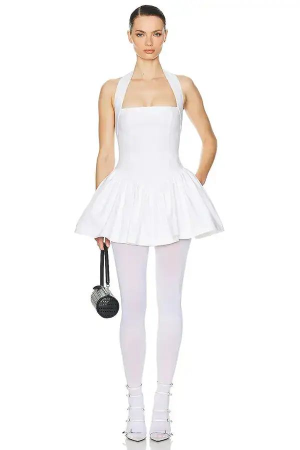 empire halter wedding dress Juliette Halter Satin Wedding Dress | Made-To-Order main image 0