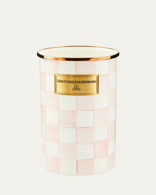 MACKENZIE-CHILDS Rosy Check Enamel Utensil Holder