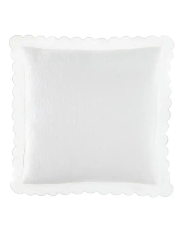 SFERRA Alice European Floral Matelasse Sham - White