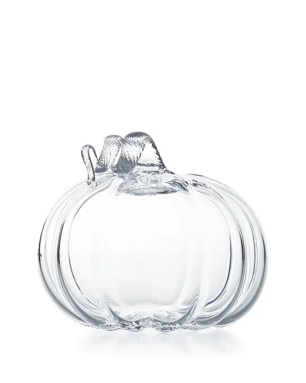 SIMON PEARCE Large Glass Pumpkin With Twisted Stem