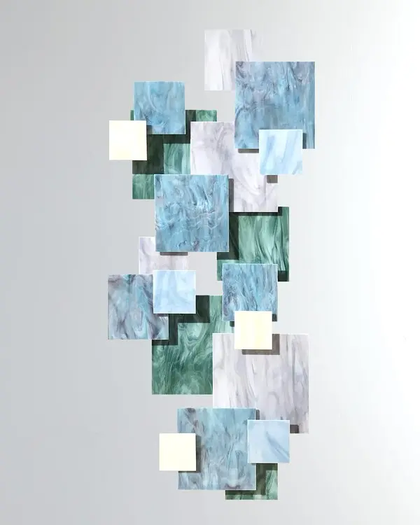 KARO STUDIOS Tranquility Vertical Glass Wall Sculpture
