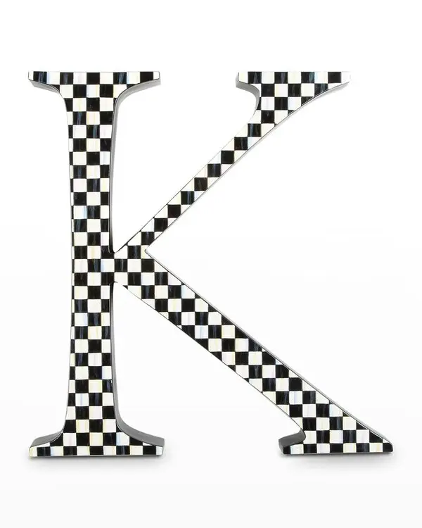 MACKENZIE-CHILDS Courtly Check Letter K - One-color | Editorialist