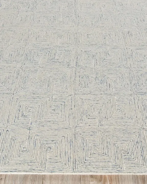 EXQUISITE RUGS Camille Hand-tufted Rug, 9' X 12 - Lt.blue/ivory
