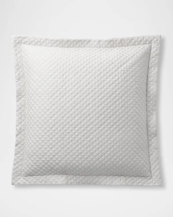 Ralph Lauren Quilted Sateen Argyle Pillow - Beige