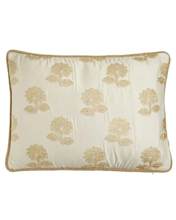 AUSTIN HORN COLLECTION Antoinette Sham With Chenille Flowers & Cord Trim