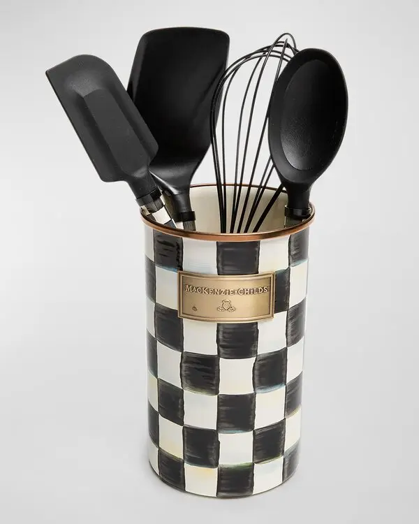MACKENZIE-CHILDS Courtly Check Enamel Utensil Set