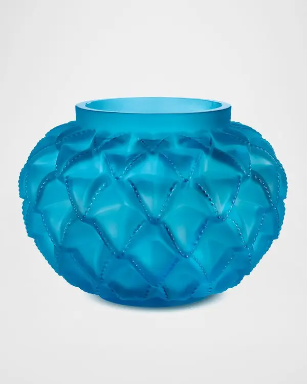 Lalique Languedoc Pale Blue Vase - One-color
