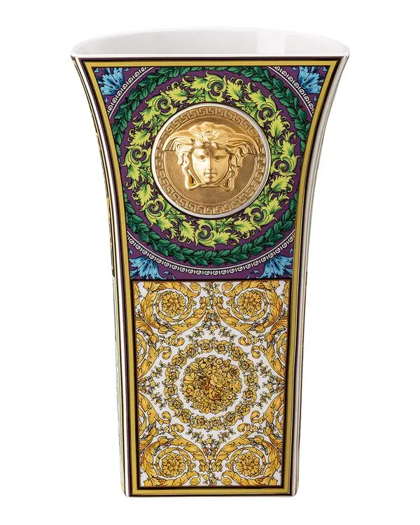 Versace Medusa Madness Vase In Barocco Mosaic 10.25
