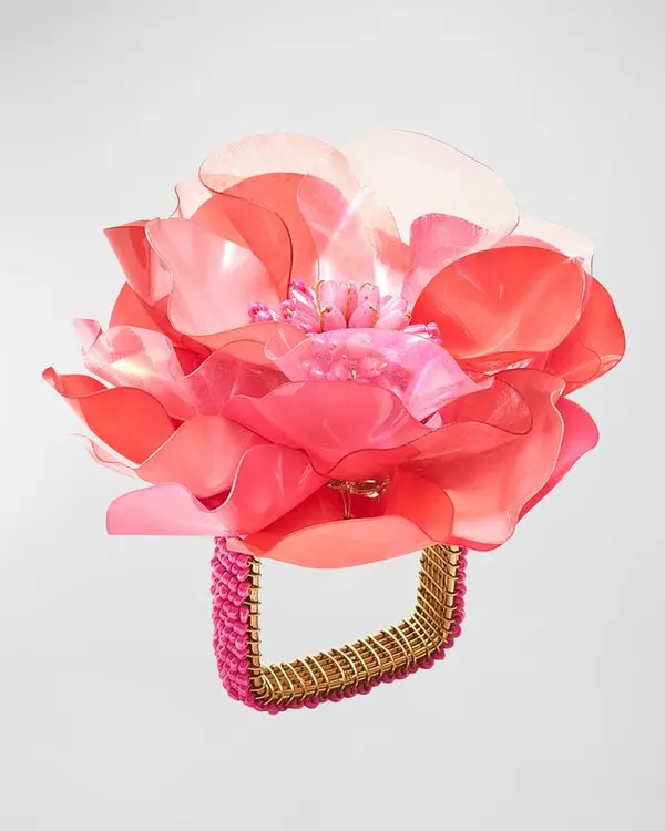 KIM SEYBERT Gardenia Napkin Ring - Salmon