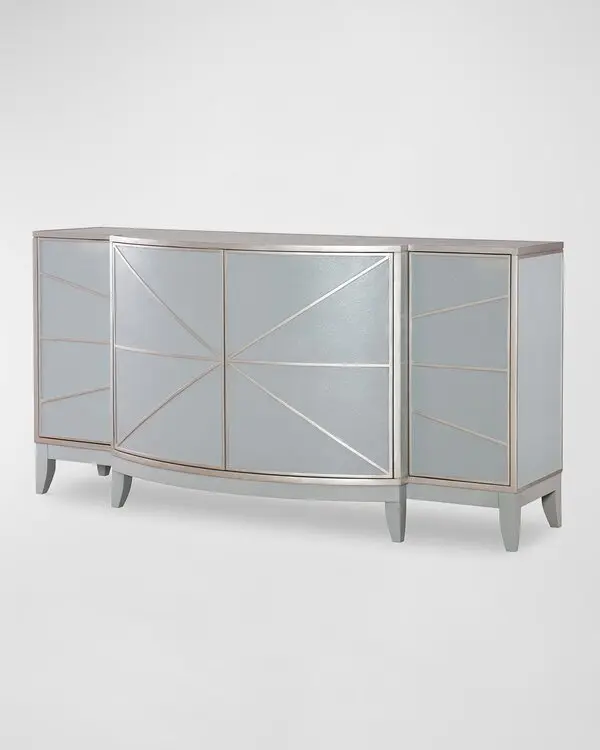 AMBELLA Starburst Faux Shagreen Credenza
