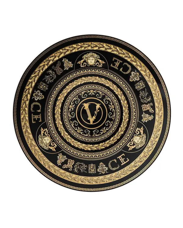 Versace Virtus Gala Black Service Plate - One-color