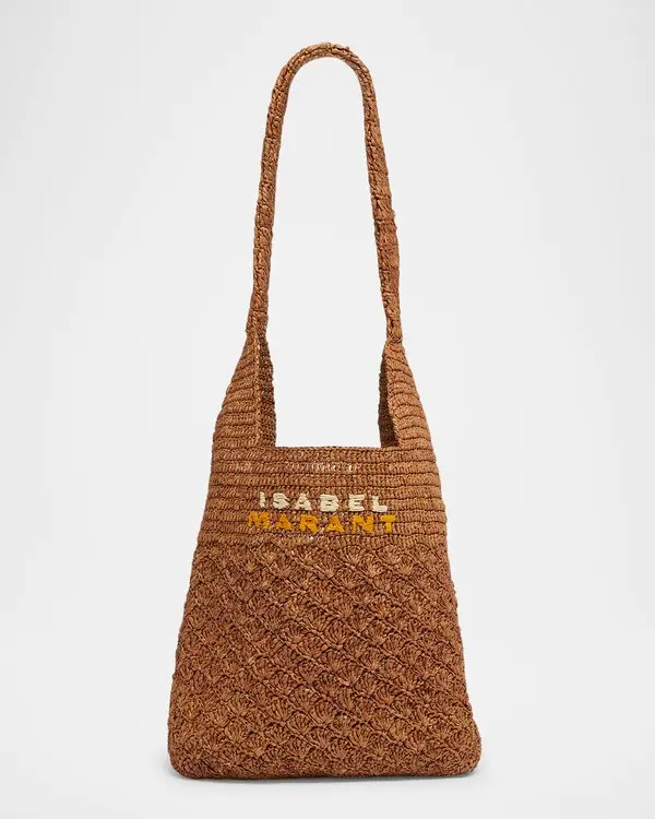 Isabel Marant Praia Raffia Shoulder Bag - Brown