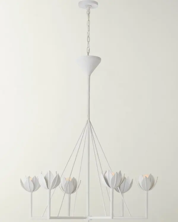 VISUAL COMFORT & CO. Alberto Large Single Tier Chandelier Julie Neill - Plaster White