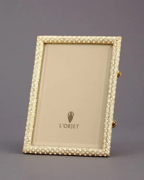 L'Objet Pave Gold 4" X 6" Picture Frame - One-color
