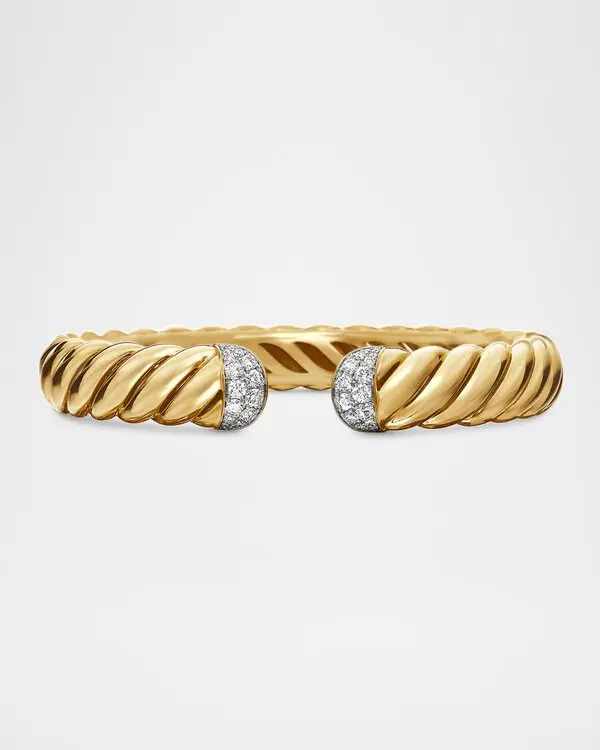 David Yurman Sculpted Cable Bracelet With Diamonds - Diamond