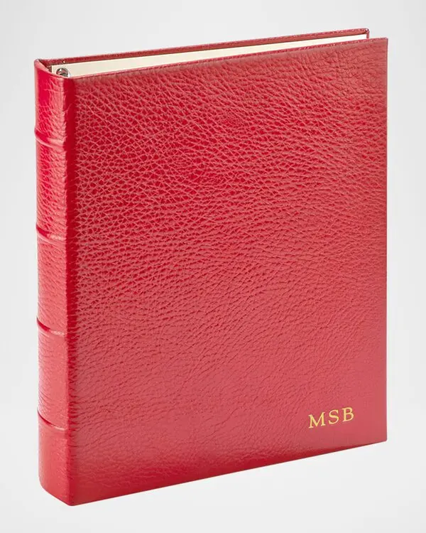 GRAPHIC IMAGE Medium Clear Pocket Leather Photo Album - Red
