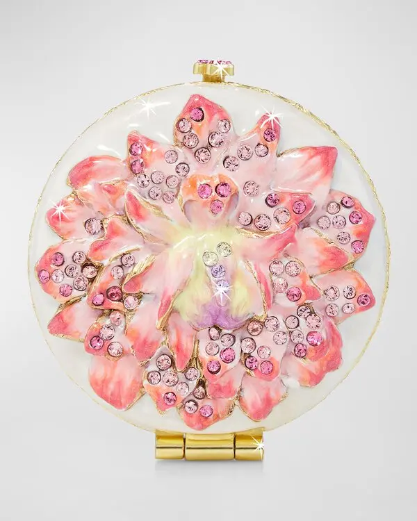 JAY STRONGWATER Dahlia Compact Mirror