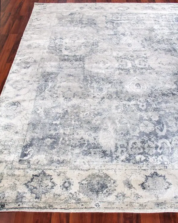 EXQUISITE RUGS Aberdeen Hand-loomed Rug, 8' X 10 - Light Silver/blue