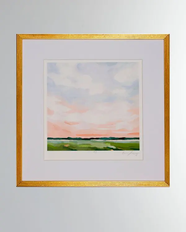 SHADOW CATCHERS Pink Horizon Ii" Giclee On Paper Wall Art