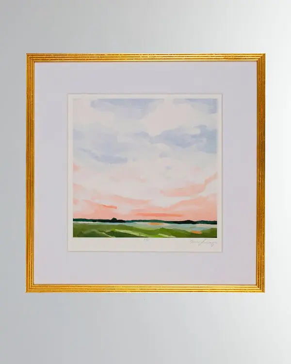 SHADOW CATCHERS Pink Horizon I" Giclee On Paper Wall Art