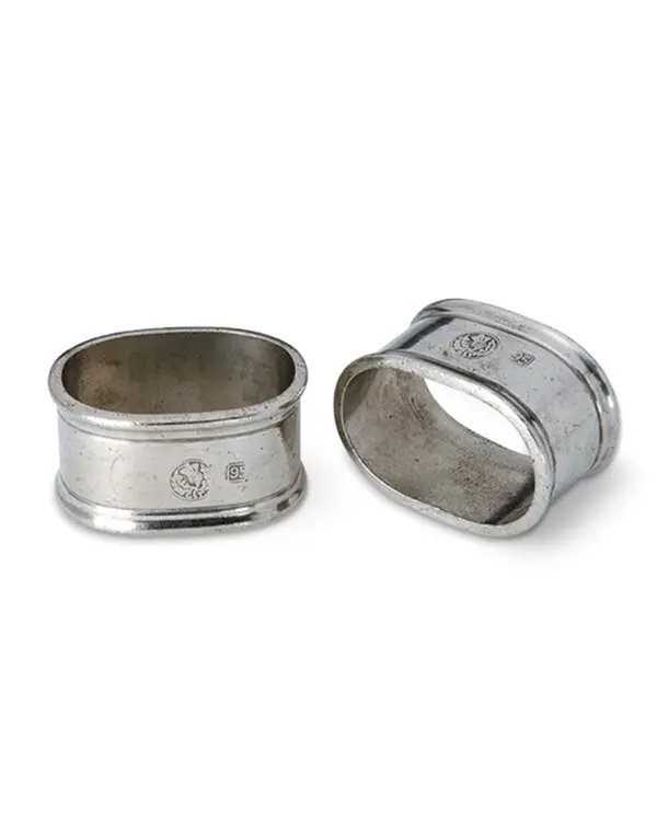 MATCH Pewter Napkin Rings, Set Of 2
