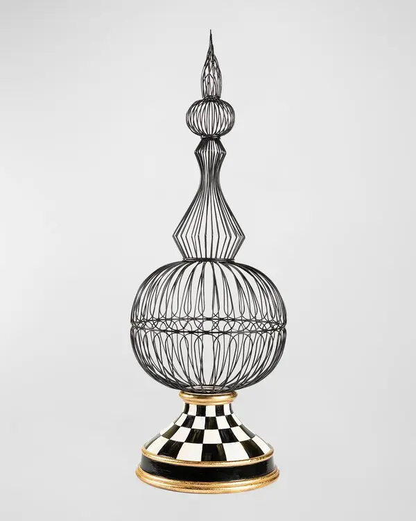 MACKENZIE-CHILDS Small Courtly Check Wire Topiary