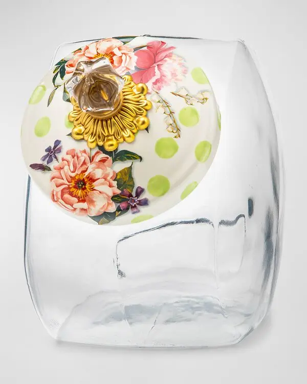 MACKENZIE-CHILDS Cookie Jar With Wildflowers Enamel Lid - One-color
