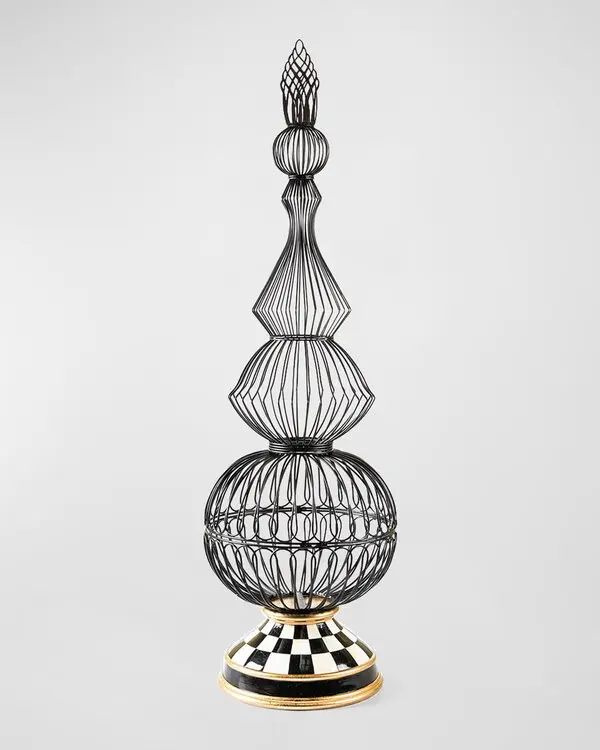 MACKENZIE-CHILDS Large Courtly Check Wire Topiary