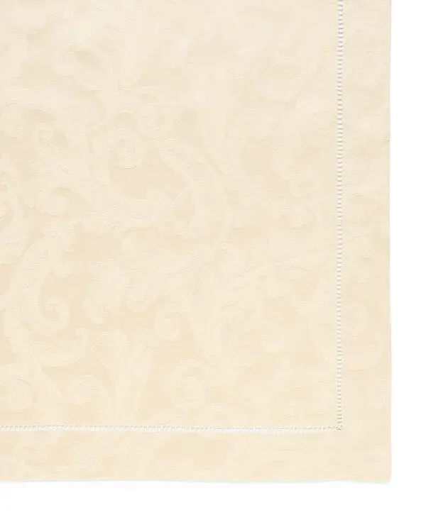 SFERRA Acanthus Jacquard Tablecloth 70" X 126 - Parchment