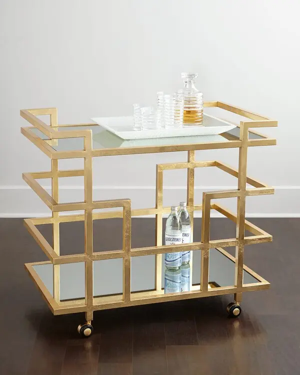 WORLDS AWAY Azalea Bar Cart