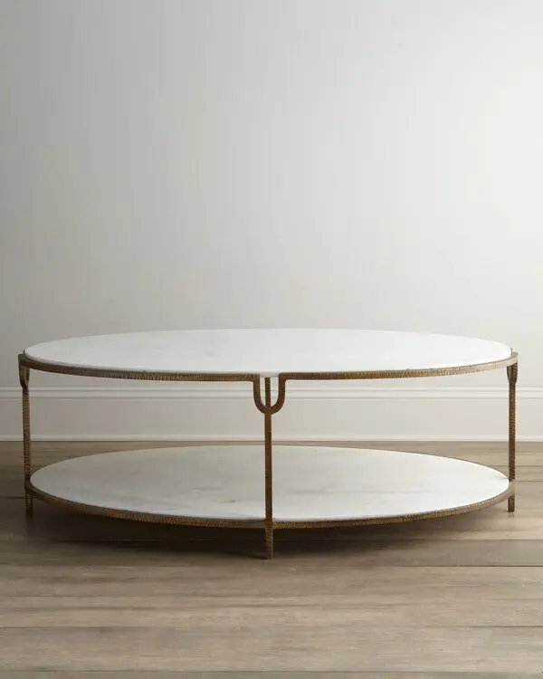 GLOBAL VIEWS Olivia Marble-top Coffee Table