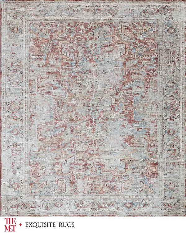 EXQUISITE RUGS X THE MET Antique Loom Rust & Beige Rug, 10' X 14