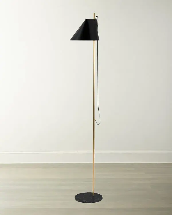 LOUIS POULSEN Yuh Brass Floor Lamp, 55 - Brass/black