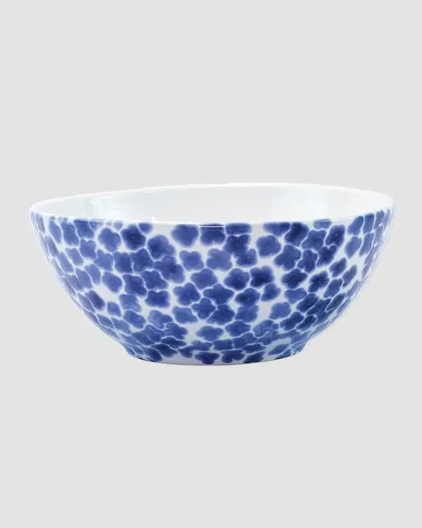 VIETRI Santorini Flower Small Serving Bowl - Blue/white