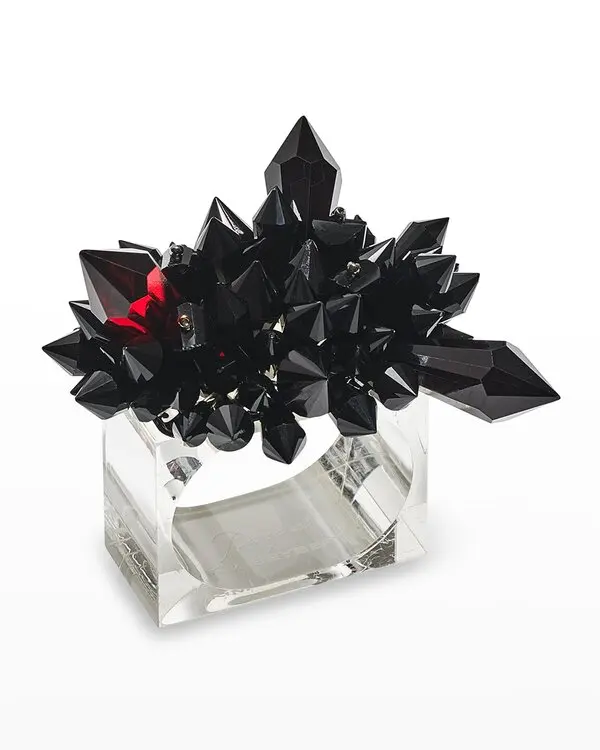 BACCARAT X KIM SEYBERT Zenith Napkin Rings, Set Of 4 - Black