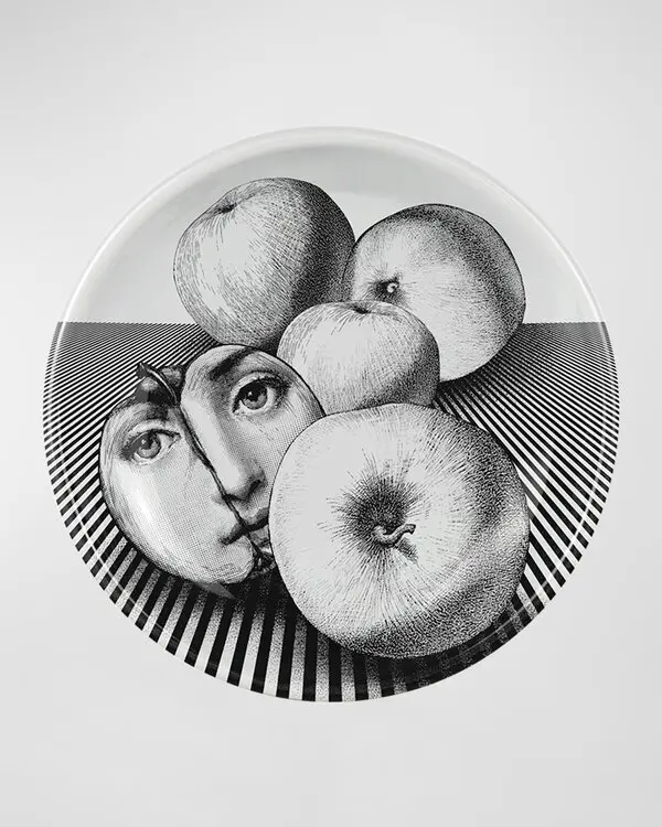 FORNASETTI Tema E Variazioni N.390 Round Ashtray - Blackwhite